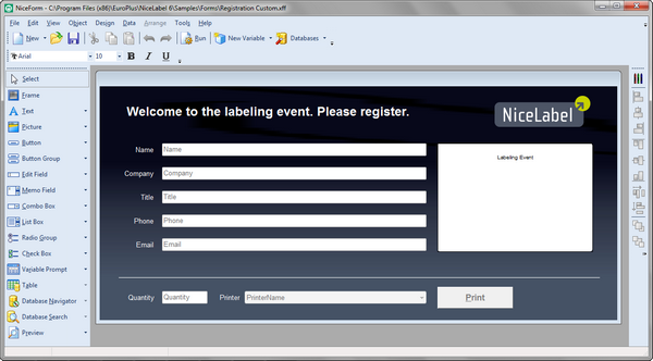 NiceLabel V6 PowerForms Desktop | Etiq'Azur